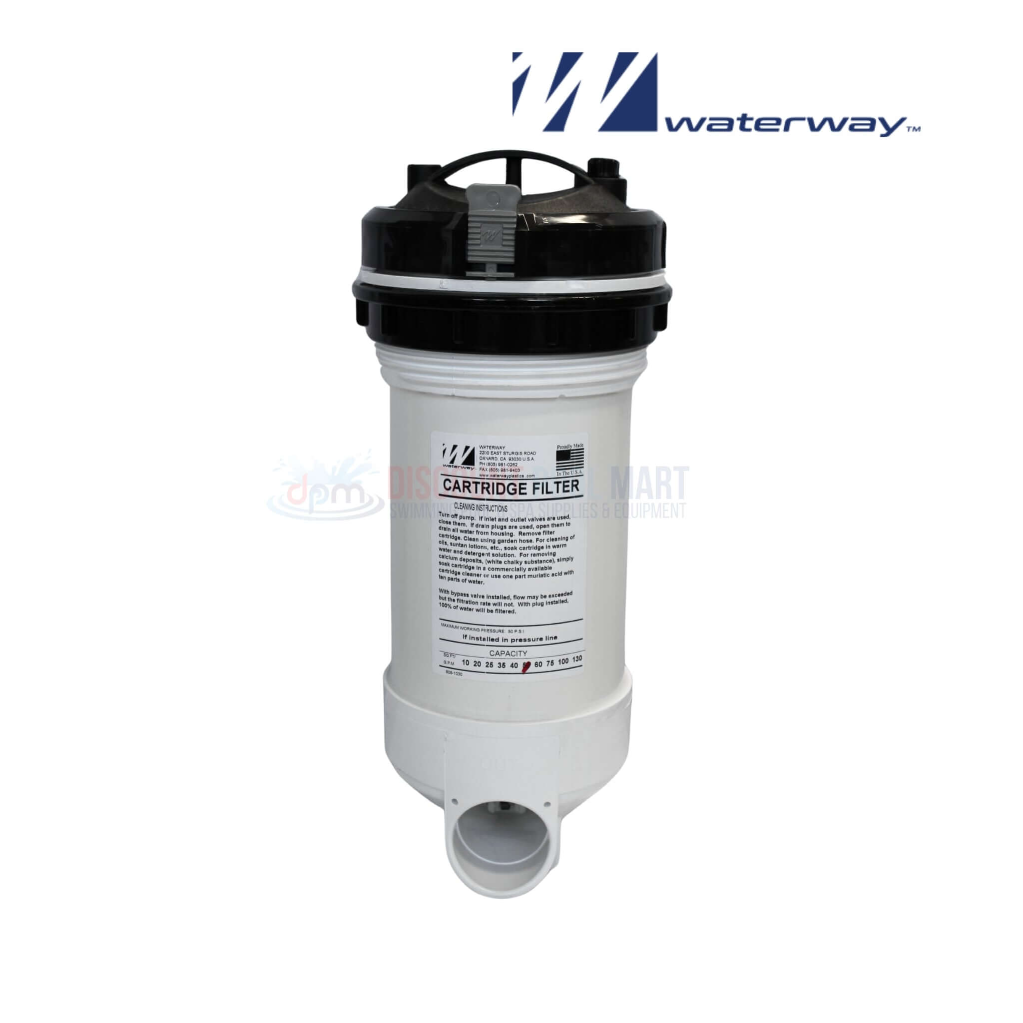502-5010B | Waterway 50 Sq. Ft. Top Load Cartridge Filter