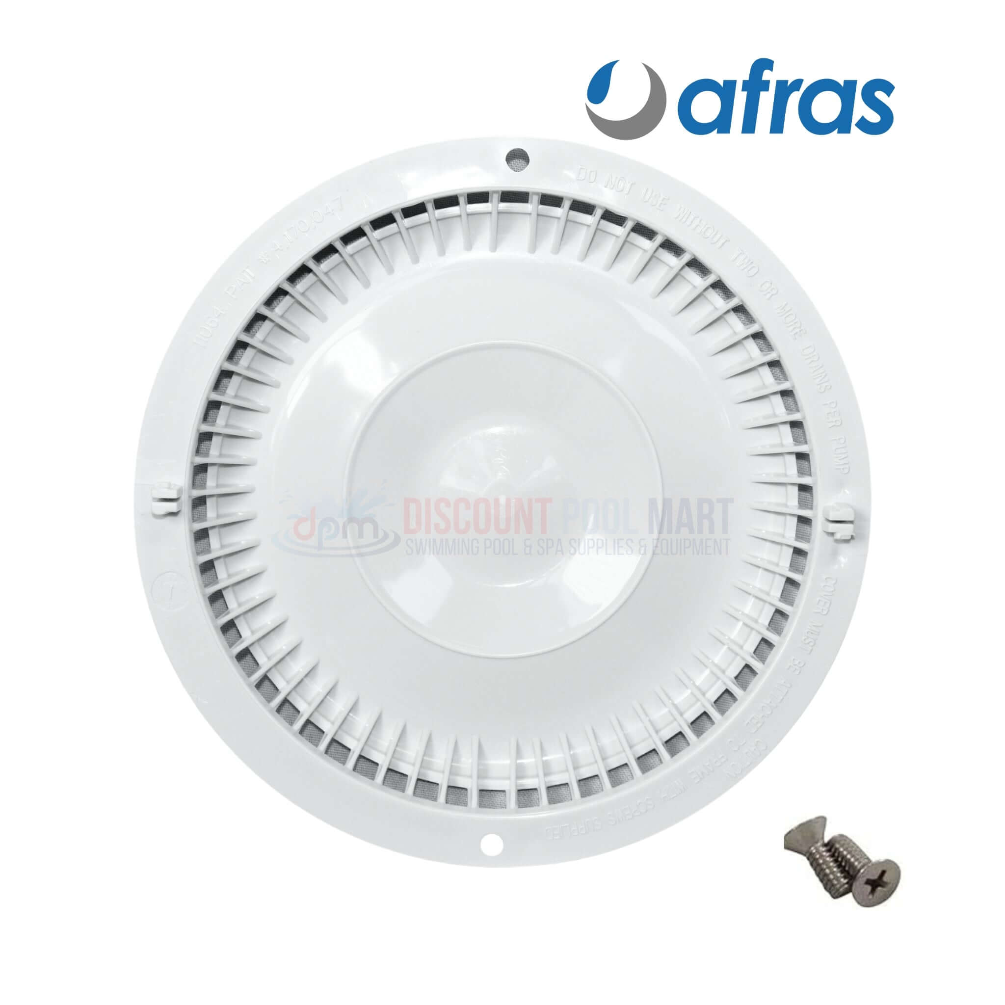 Afras Anti Vortex Drain Cover | White | 7 3/8" | 11064W