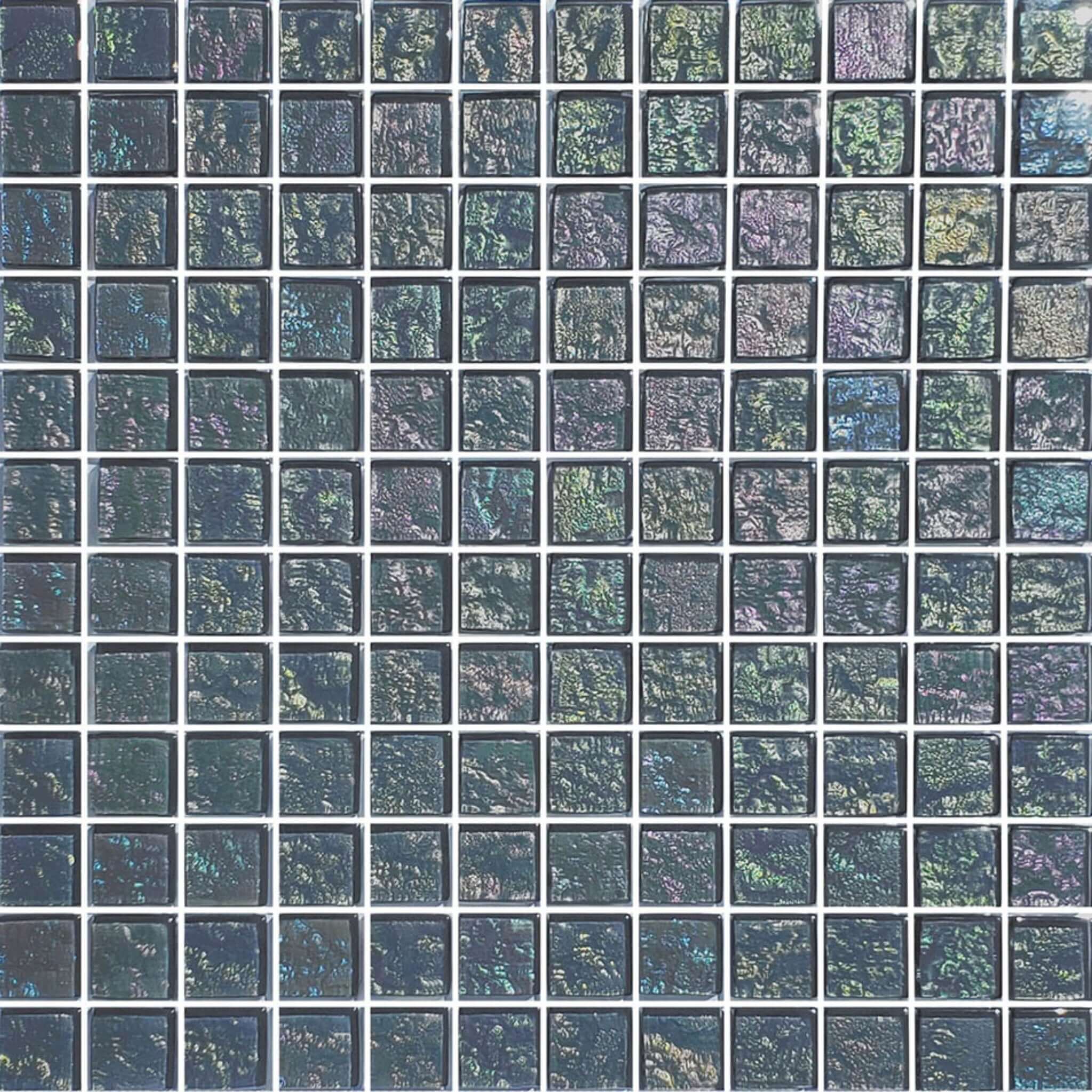 Artistry in Mosaics 1" x 1" Glass Tiles Galaxy Series | Graphite | 1 s