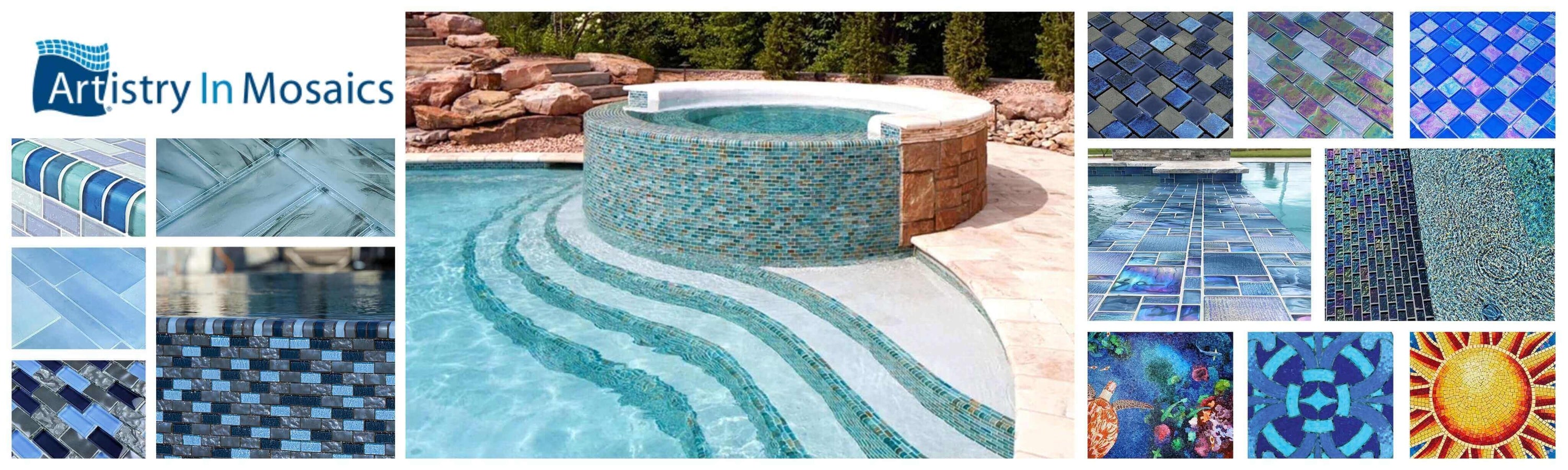 Artistry in Mosaics Pool Tile Products | Glass, Blends, Porcelain