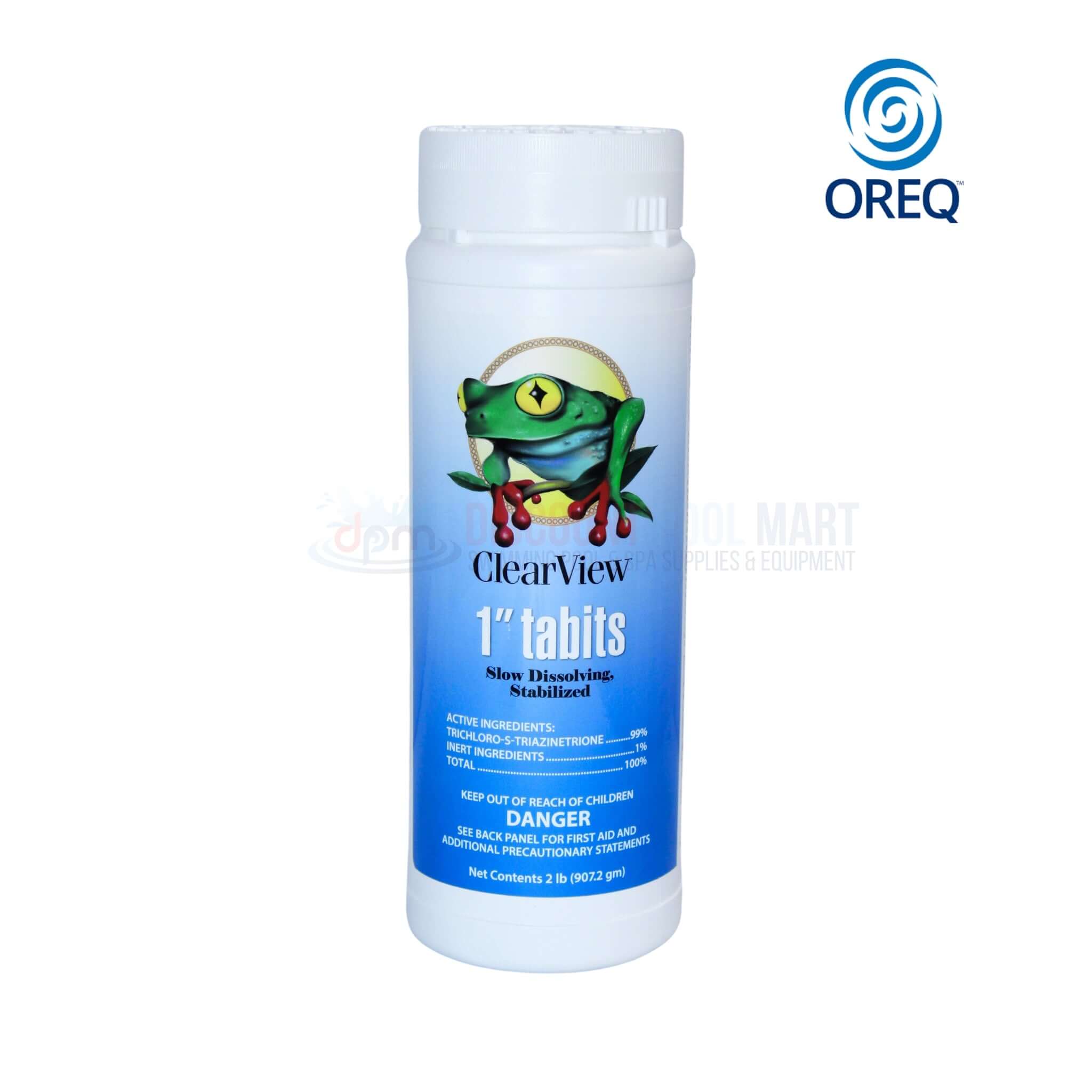Oreq Clear View 1" Chlorine Tablets | 2 Lbs. | 99% TriChlor | CSTS002