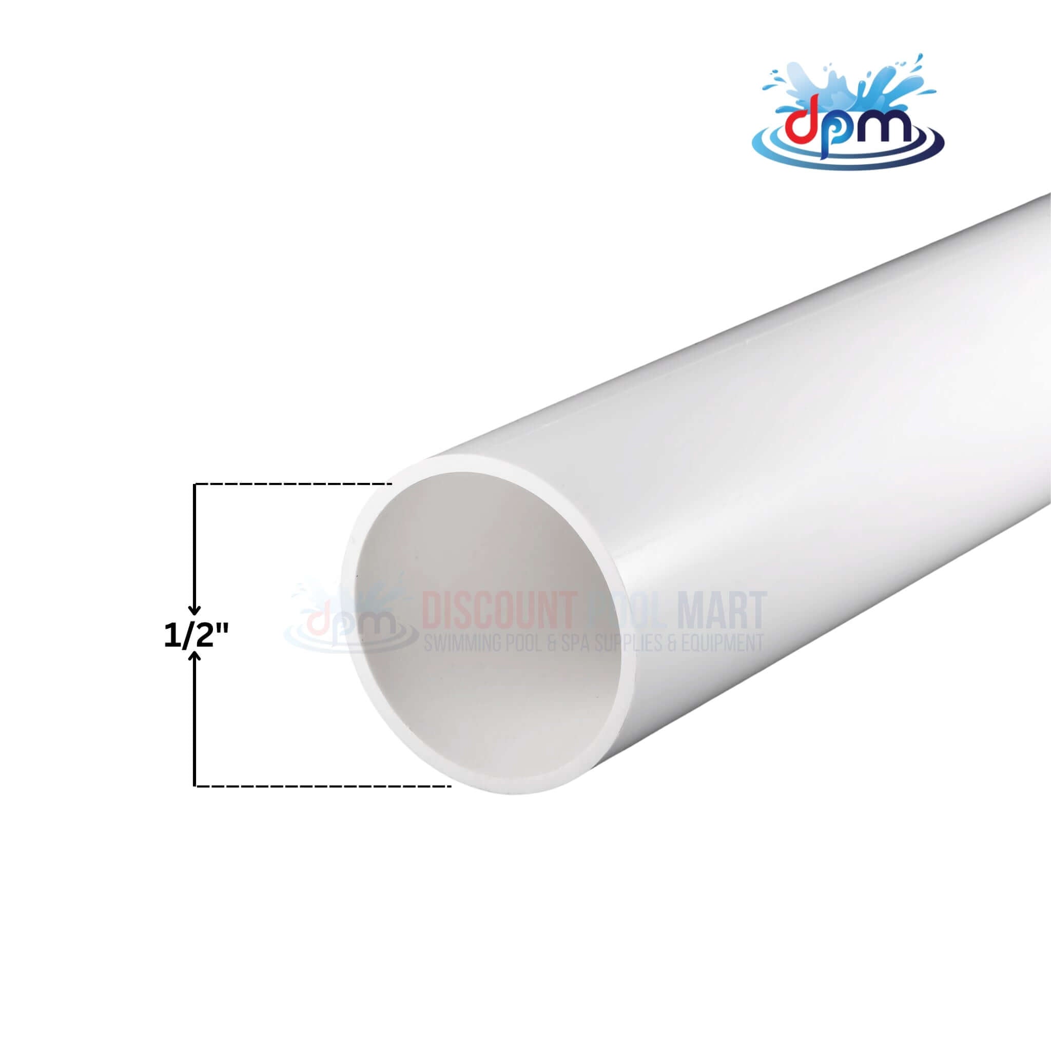 PVC Pipe | Schedule 40 | White | 1/2"