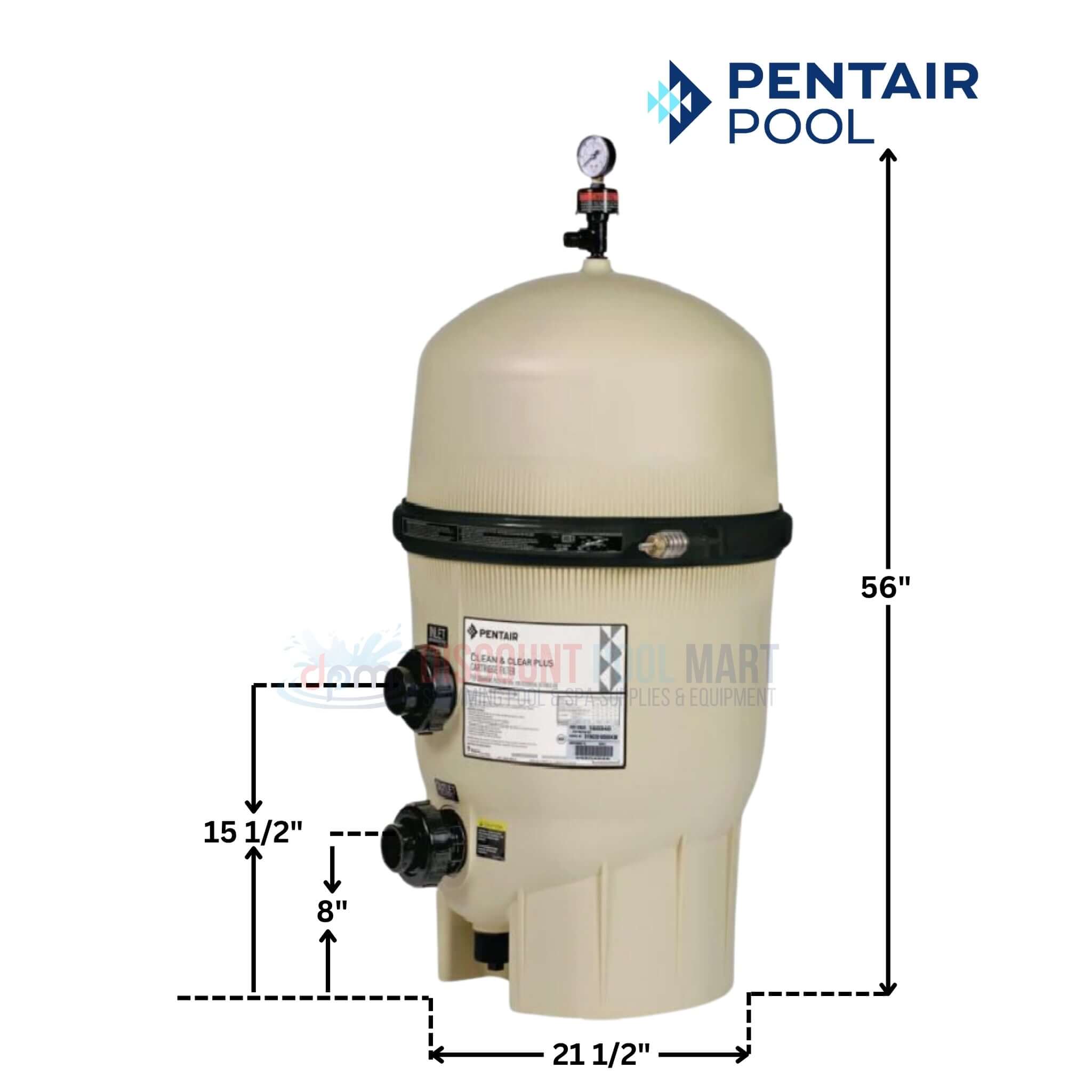 Pentair Clean & Clear Plus Cartridge Filter | 520 sq ft | 160332