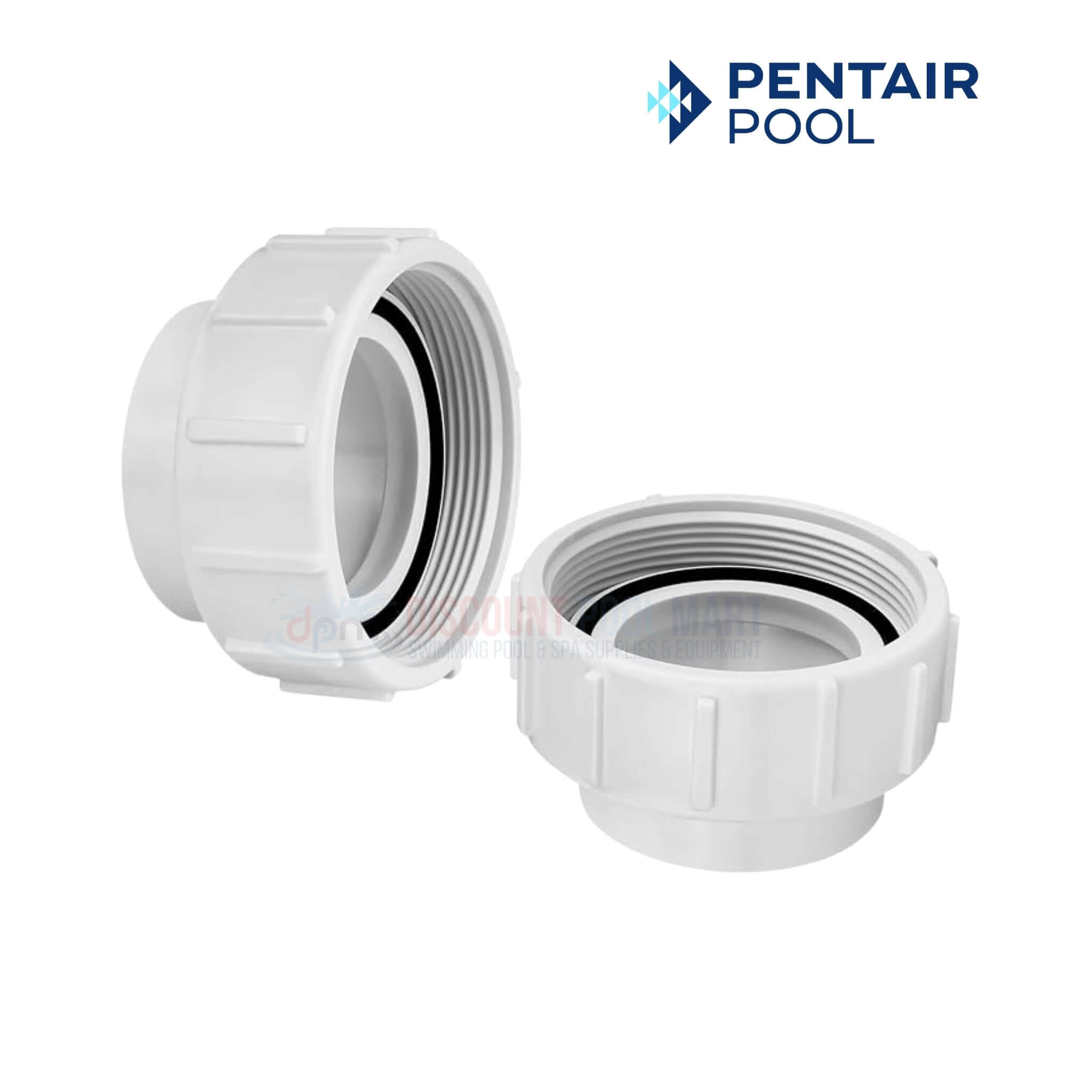 Pentair Half Union Adapter For MasterTemp Heaters | Set of 2 | 2" | Wh