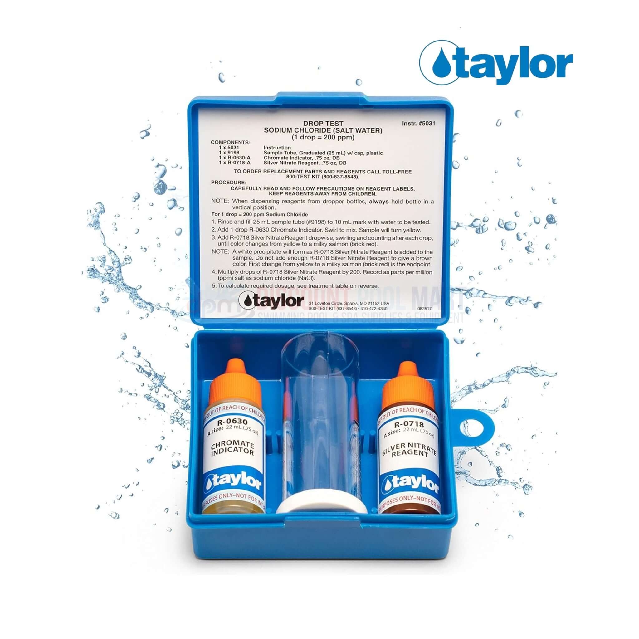 Taylor Complete Pool Salt Water Test Kit | K-1766