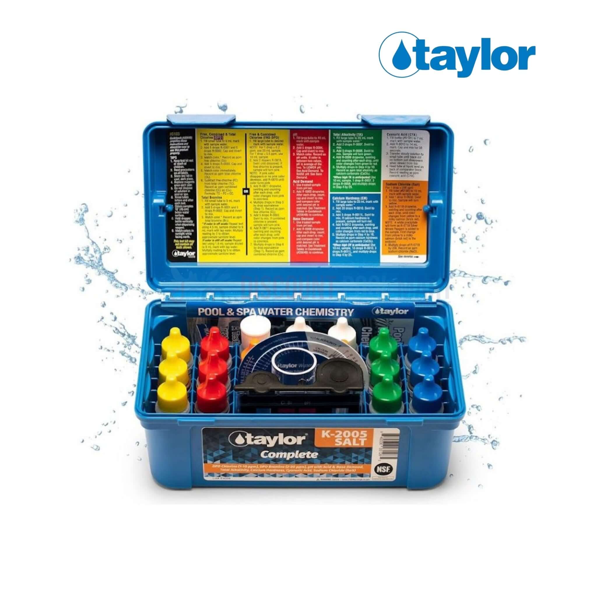 Taylor Salt Complete High Test Kit Free and Total Chlorine, Bromine, p