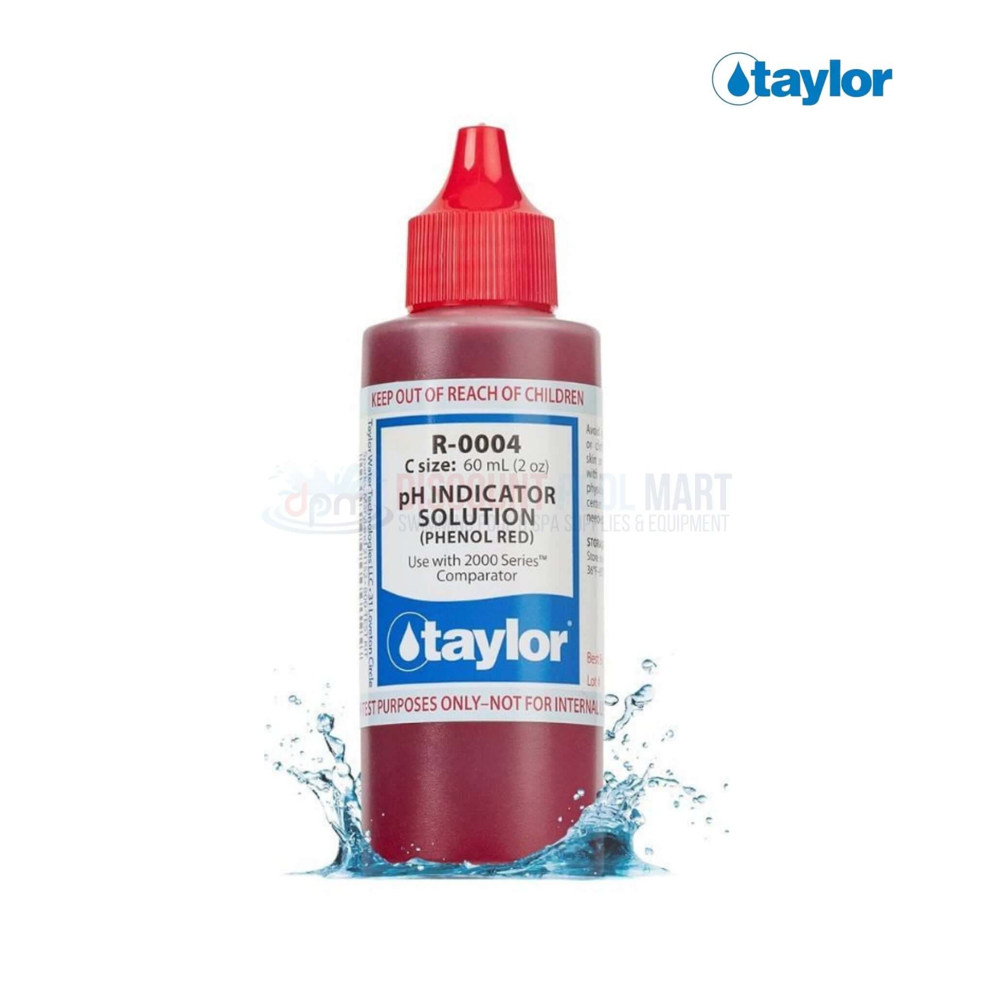 Taylor pH Indicator Solution Phenol Red | 2 oz. | R-0004-C